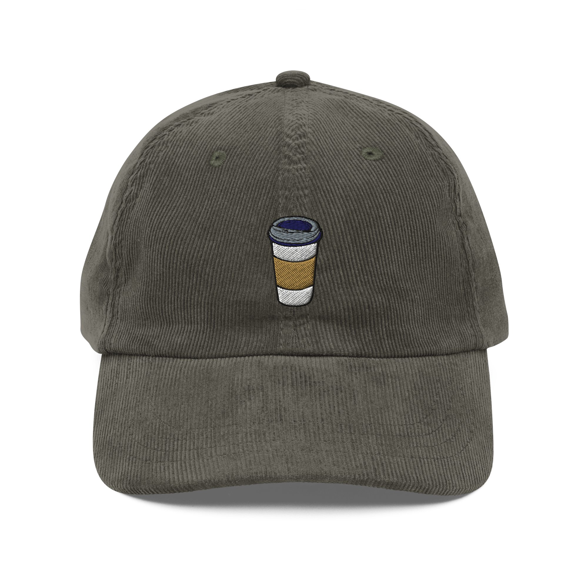 Corduroy Embroidered Coffee Cup Hat | Cozy Vintage Cap | Shop Heartland ...
