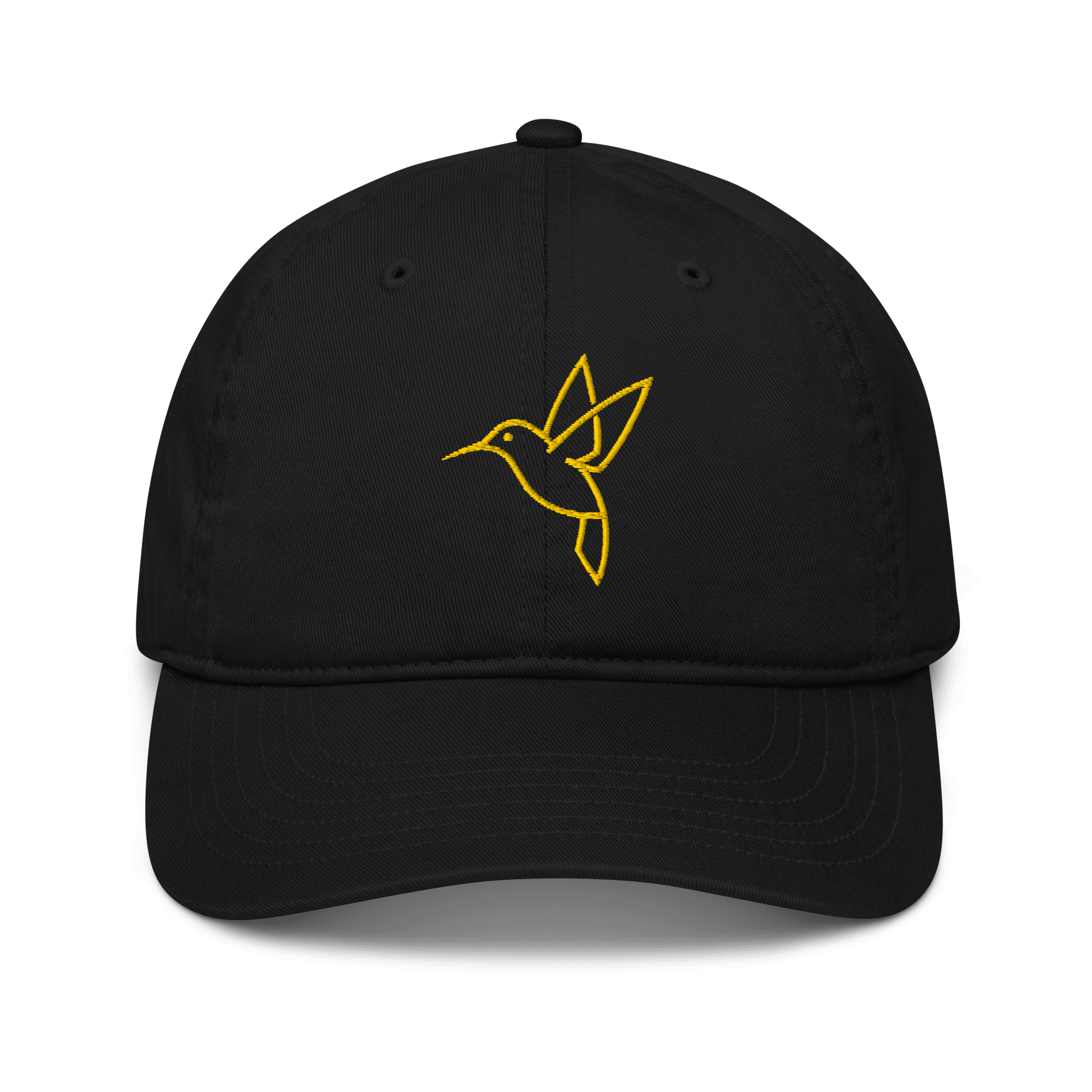 Hummingbird Outline Organic Dad Hat | Midwest Nature Cap – Heartland Stitch